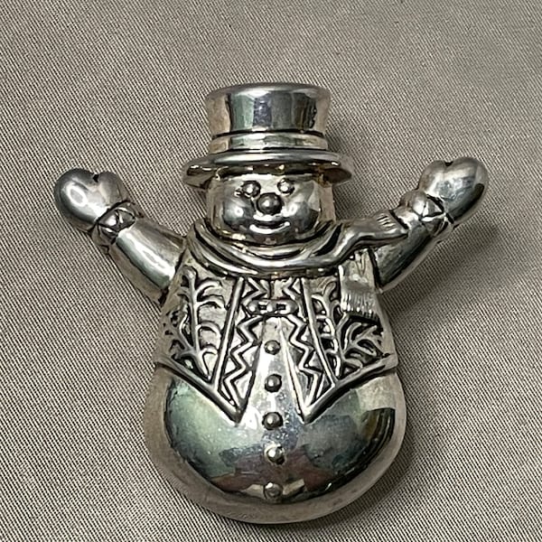 Snowman Pin - Etsy