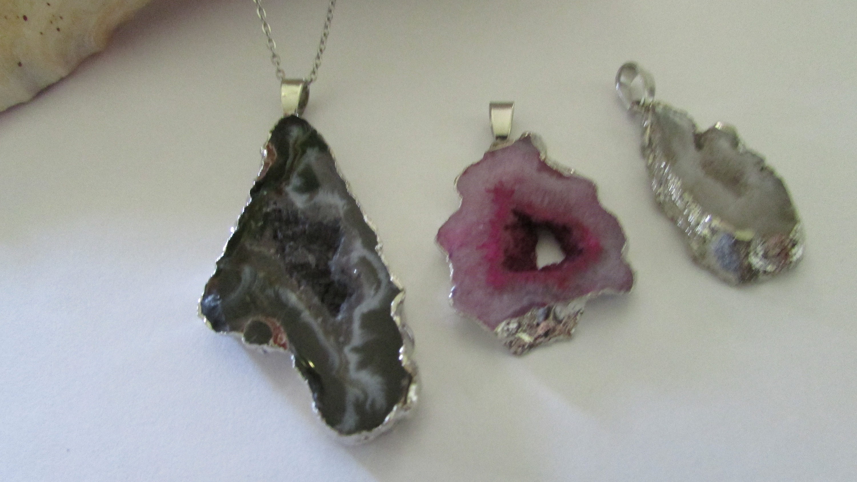 Geode Stone Necklace, Geodes, Geode Necklace, Man-made Geodes, Necklace ...