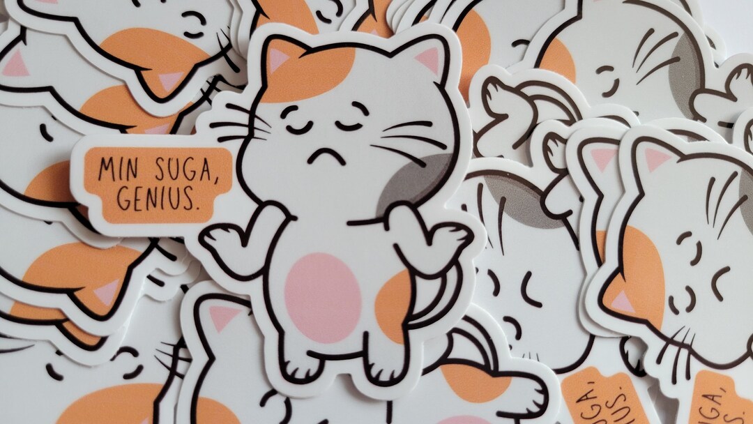 BTS Suga Min Yoongi Funny Quote Meme Stickers Hajima, Min Suga Genius ...