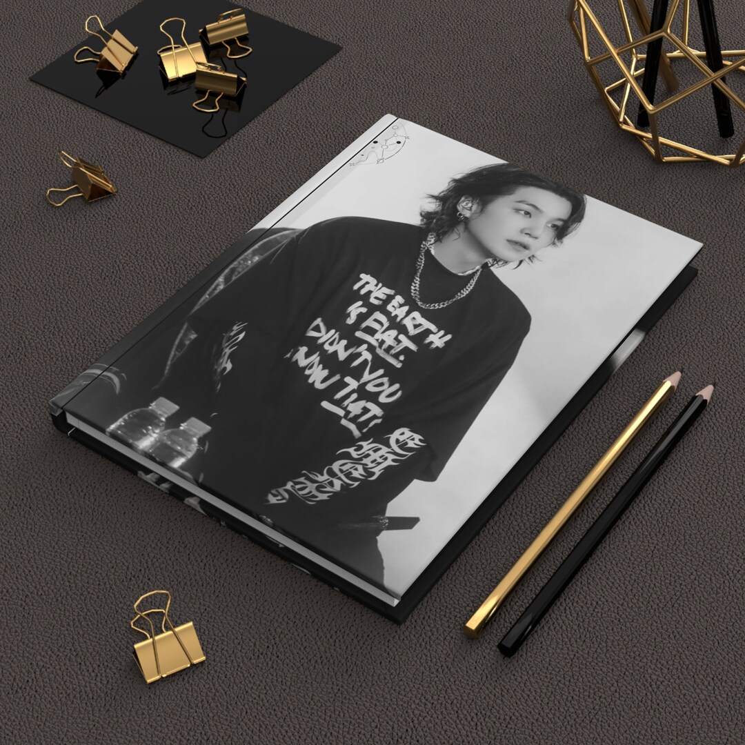 BTS Suga Min Yoongi the Earth is Flat Journal | Double Sided | Live in ...