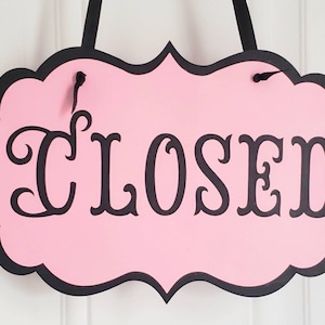 Open Closed Sign, Reversible Boutique Sign, Cardstock, Kitchen Sign ...