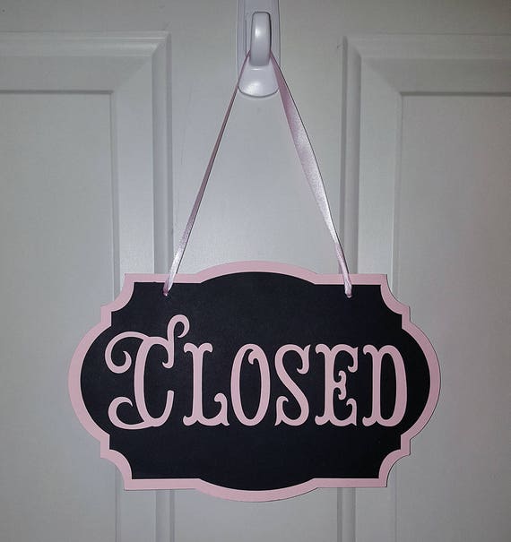 Pastel Color and Black Reversible Flip Sign Open Closed Door | Etsy