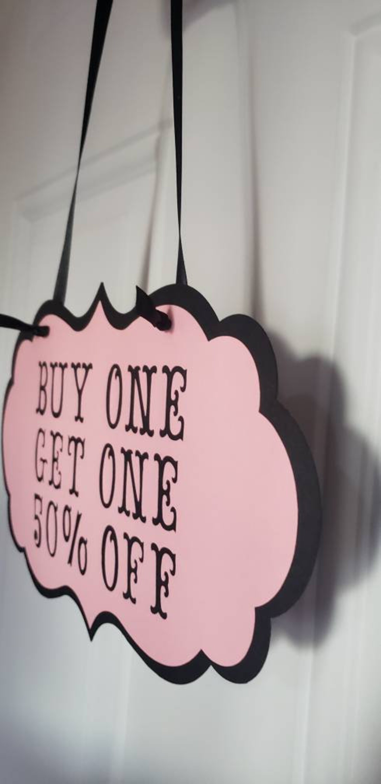 Boutique Sale Sign Cardstock and Black Ribbon End of Season | Etsy