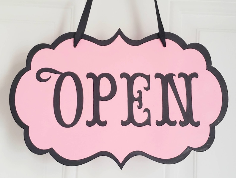 Open Closed Sign, Reversible Boutique Sign, Cardstock, Kitchen Sign ...