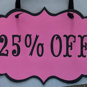 25% off Sale Sign - Etsy