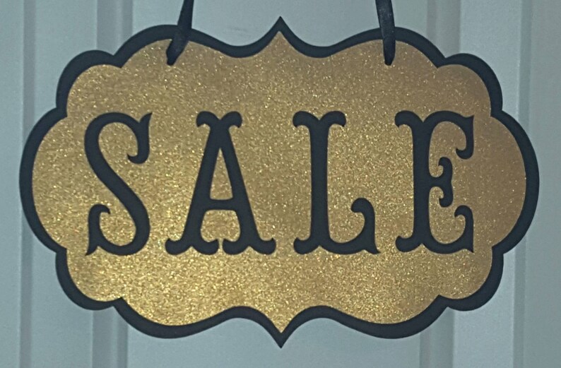 Boutique Sale Sign Cardstock and Black Ribbon End of Season | Etsy