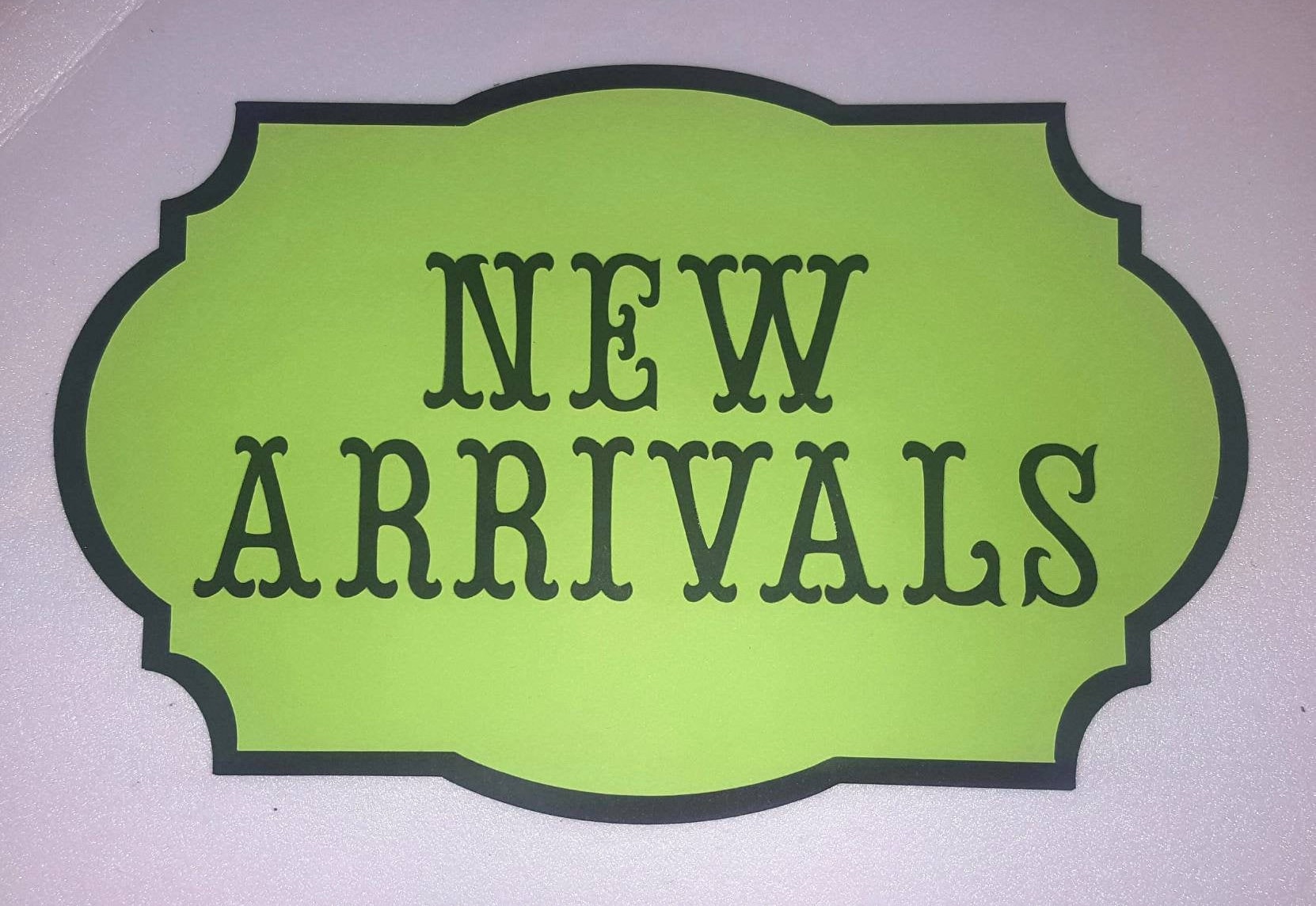 Green New Arrivals Sign Store Label Store Sale Sign Single - Etsy UK