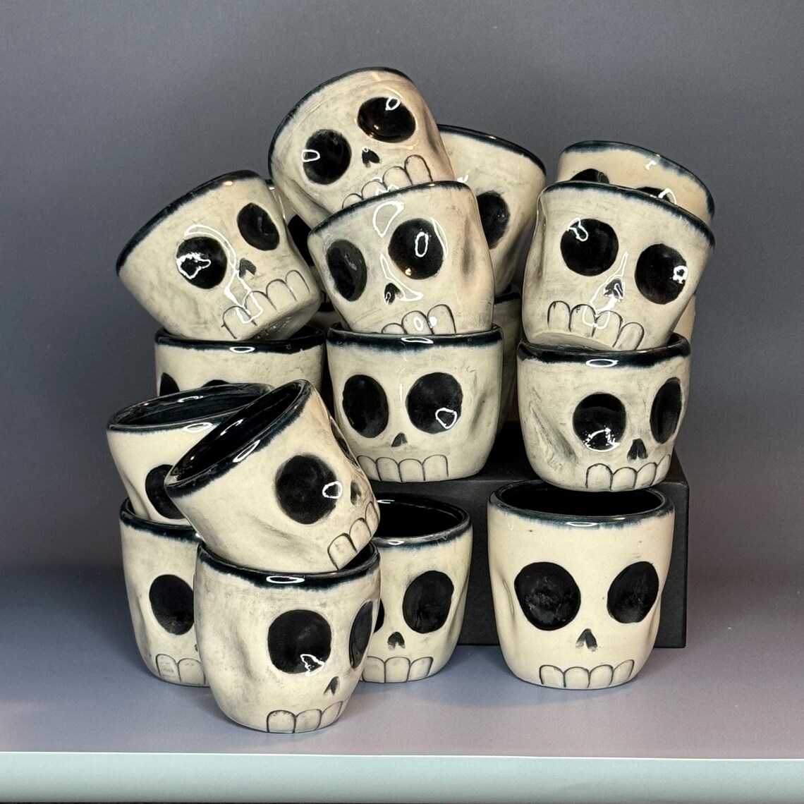 Skull Shot Glasses - 1.5oz - Small Shot Glass - Spooky Shot Glass ...