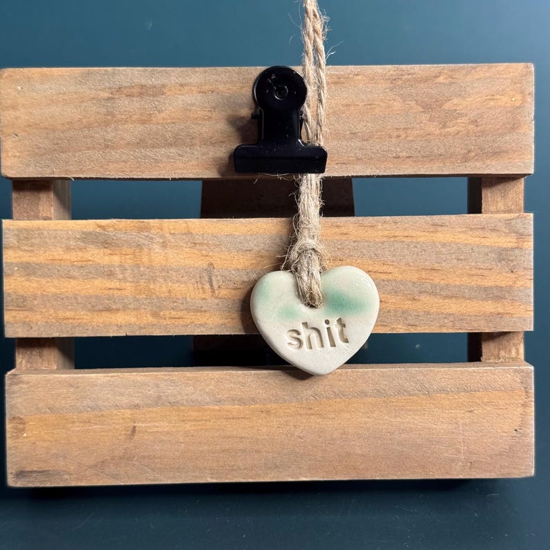 Adult Conversation Heart - Shit - Ceramic Gift Tag - Etsy