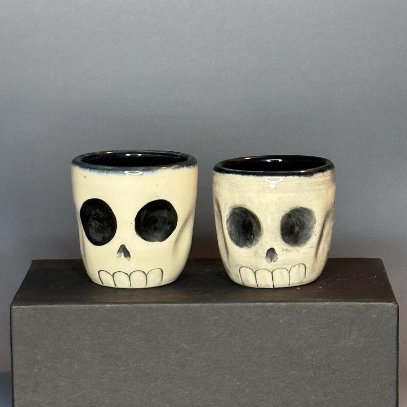 Skull Shot Glasses - 1.5oz - Small Shot Glass - Spooky Shot Glass ...