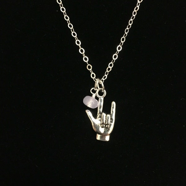 Asl I Love You Necklace - Etsy