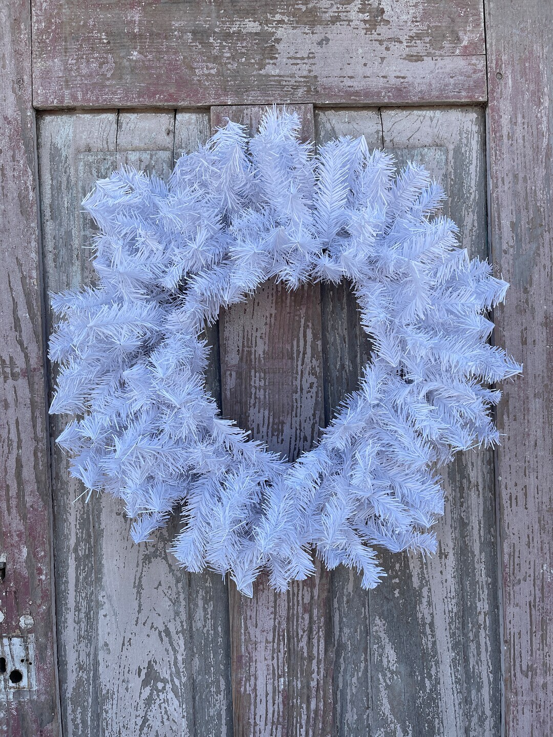 White Wreath Base, Holiday Wreath, Spring Decor, Easter Wreath Base ...