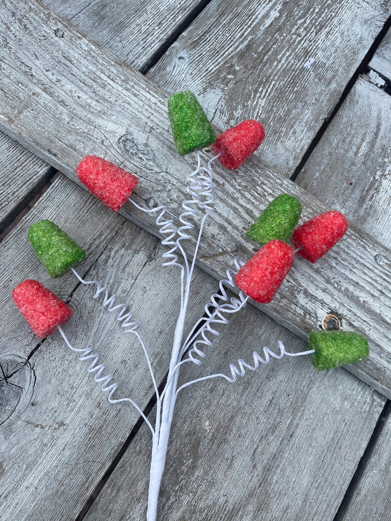 Artificial Gum Drop Pick for Christmas Decorating , Fake Gum Drop Candy ...