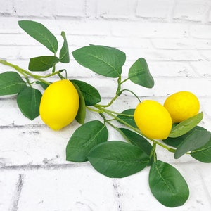 Lemon Stem With Greenery for Silk Floral Design and Wreath Making by ...