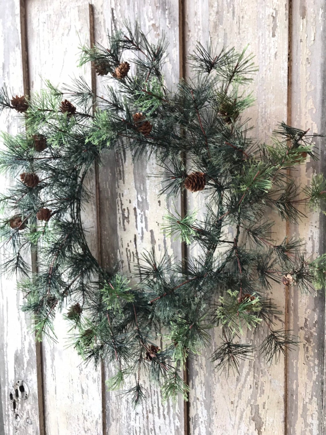 Pine Wreath Base Christmas Pine Wreath Wispy Pine Base | Etsy