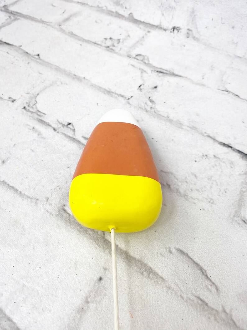 Halloween Candy Corn Pick Halloween Stem Artificial Candy | Etsy