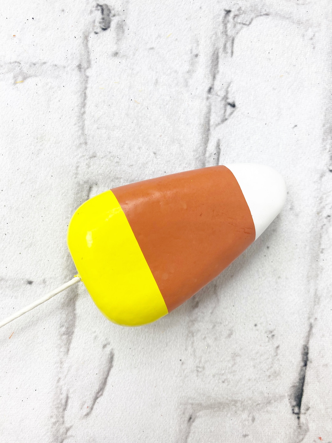 Halloween Candy Corn Pick, Halloween Stem, Artificial Candy, Faux ...