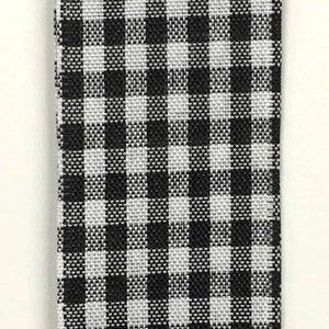 1.5 Black & White Gingham Ribbon on 50 Yard Roll, Wired Ribbon, Fall ...