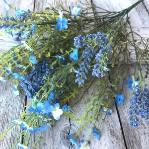 Blue Filler Flower Bush, Flower and Greenery, Greenery and Flower Decor ...
