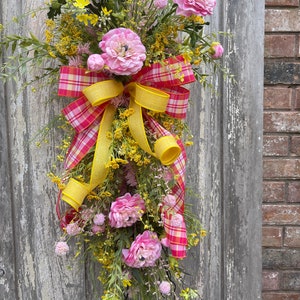 Spring Swag Wreath for Front Door by Keleas, Floral Spring Swag to ...