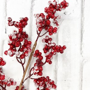 Snow Red Berry Stem, Berry Pick for Wreaths, Berry Picks for ...