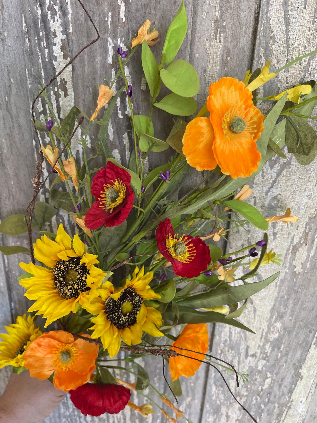 Summer Floral Sunflower Silk Flower Stem for Floral Design and Wreath ...