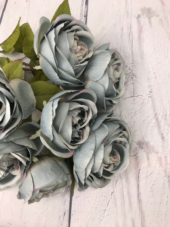 Rosa azul Bush flor azul flores azules para guirnaldas | Etsy