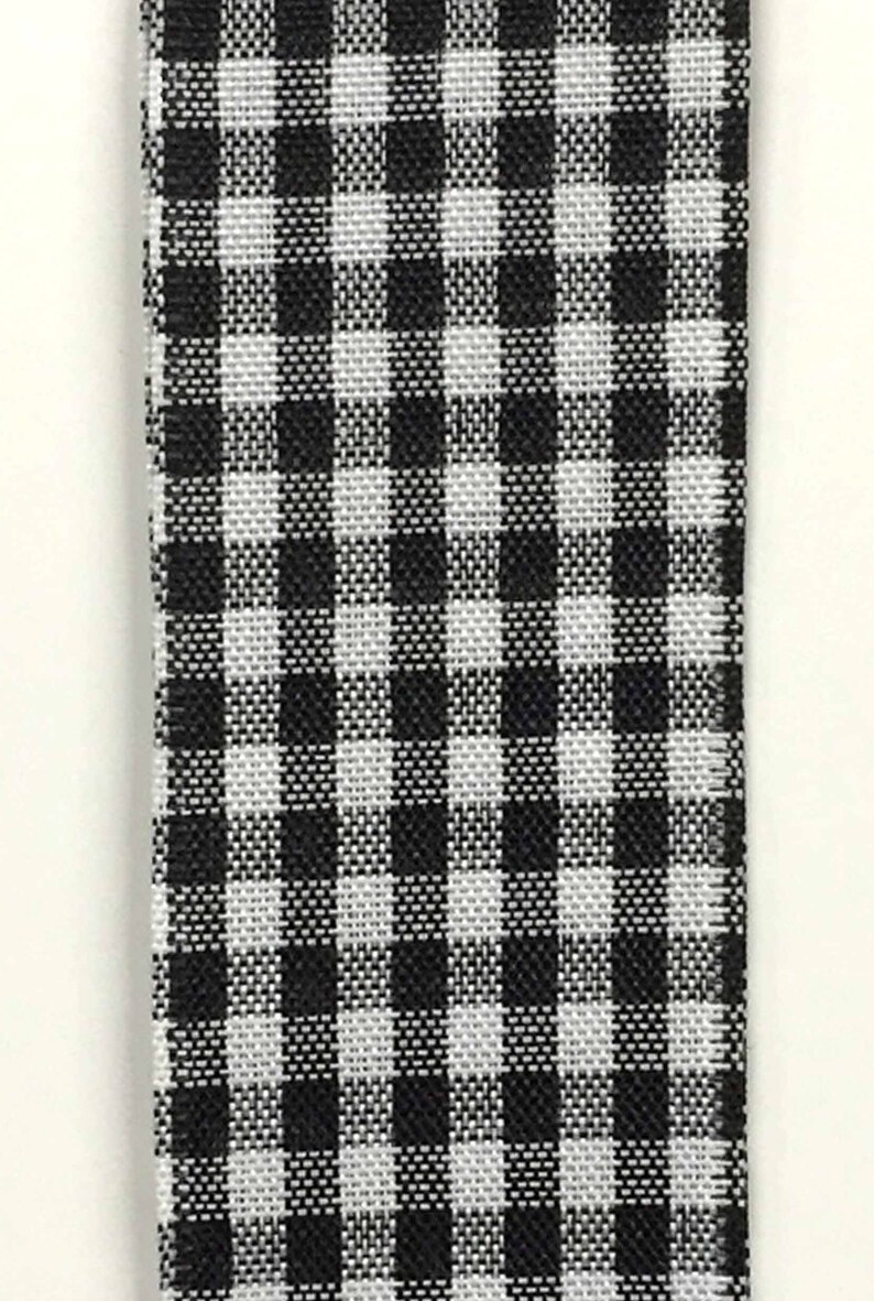 1.5 Black & White Gingham Ribbon on 50 Yard Roll Wired - Etsy