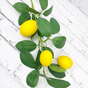 Lemon Stem With Greenery for Silk Floral Design and Wreath Making by ...