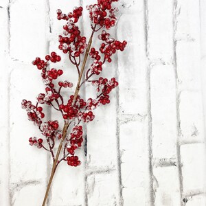 Snow Red Berry Stem, Berry Pick for Wreaths, Berry Picks for ...