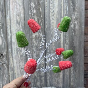Artificial Gum Drop Pick for Christmas Decorating , Fake Gum Drop Candy ...