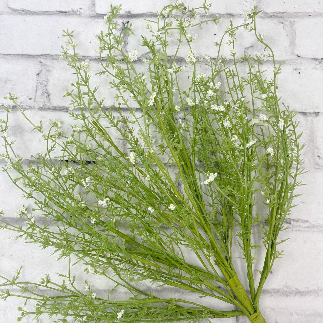 White Wildflower Floral Bush Filler Flower for Wreath Making and Silk ...