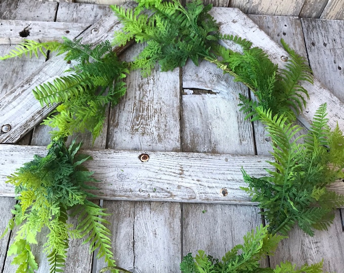 5ft Mixed Fern Plastic Garland Green Garlandspring Garland - Etsy