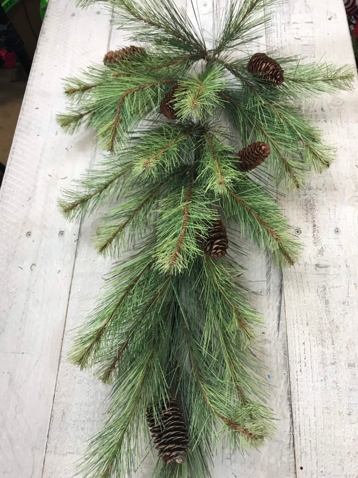 Pine With Pine Cone Swag Swag Base Christmas Swag Base | Etsy