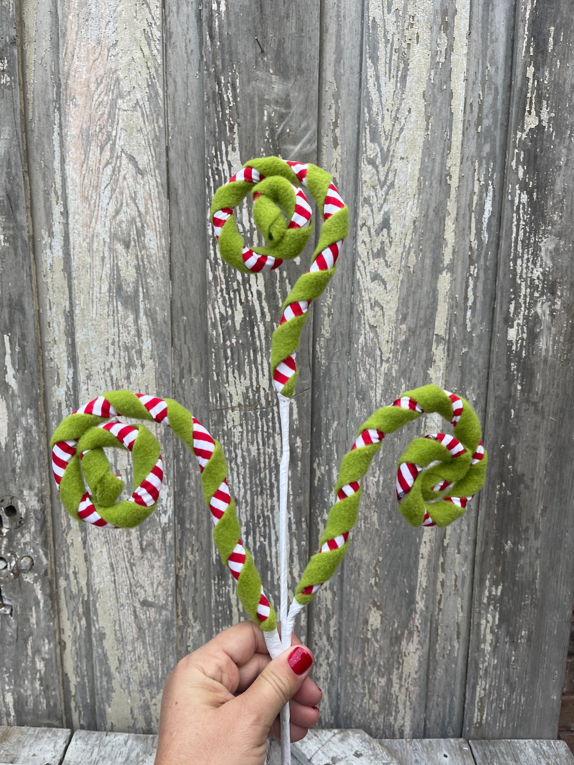 Red and Green Spiral Curly Pick for Christmas Decorating - Etsy