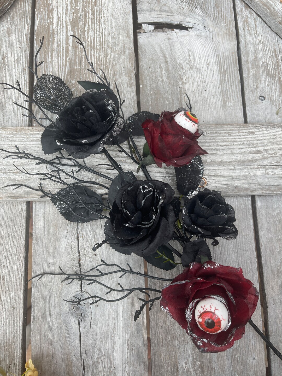 Flower Eyeball Floral Pick for Halloween Decorating , Eye Rose Flower ...