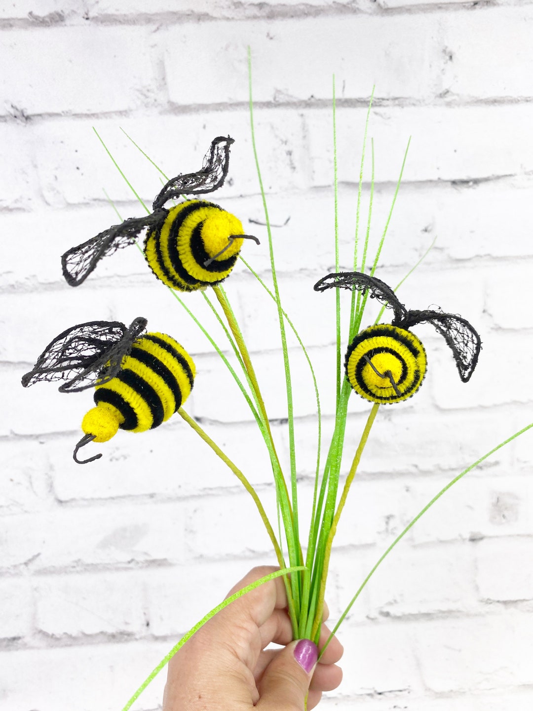 Honey Bee Stem for Wreath Making and Floral Design, Cute Artificial ...