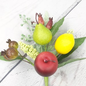 Small Mixed Fruit Pear Apple Lemon Berries Pick, Mixed Fruit Pick ...
