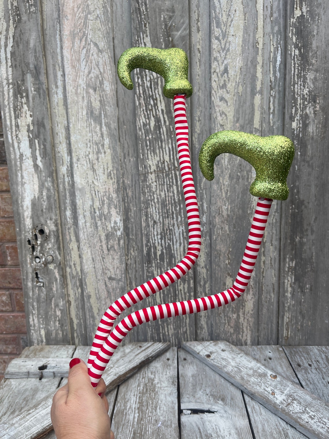Elf Leg Stem, Elf Legs for Wreaths,christmas Wreath Attachment, Elf ...