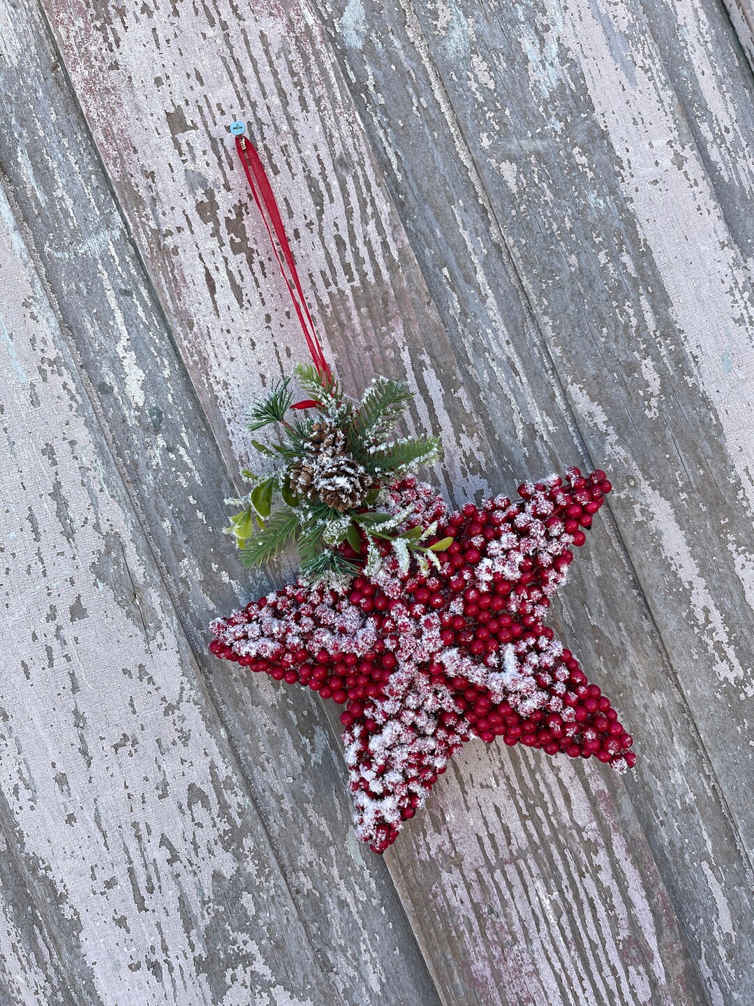 Star Berry With Snow Ornament Mistletoe Kissing Star, Kissing Star ...