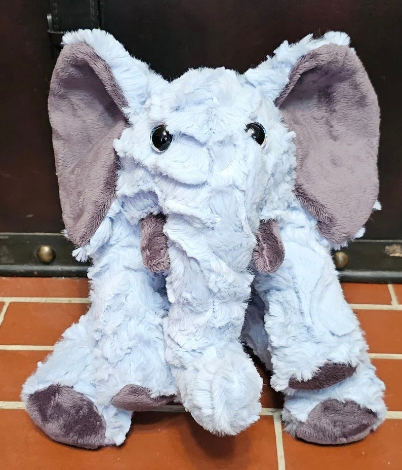 Handmade Plush Elephant, Elephant, Plush Elephant, Adoptable Stuffie ...
