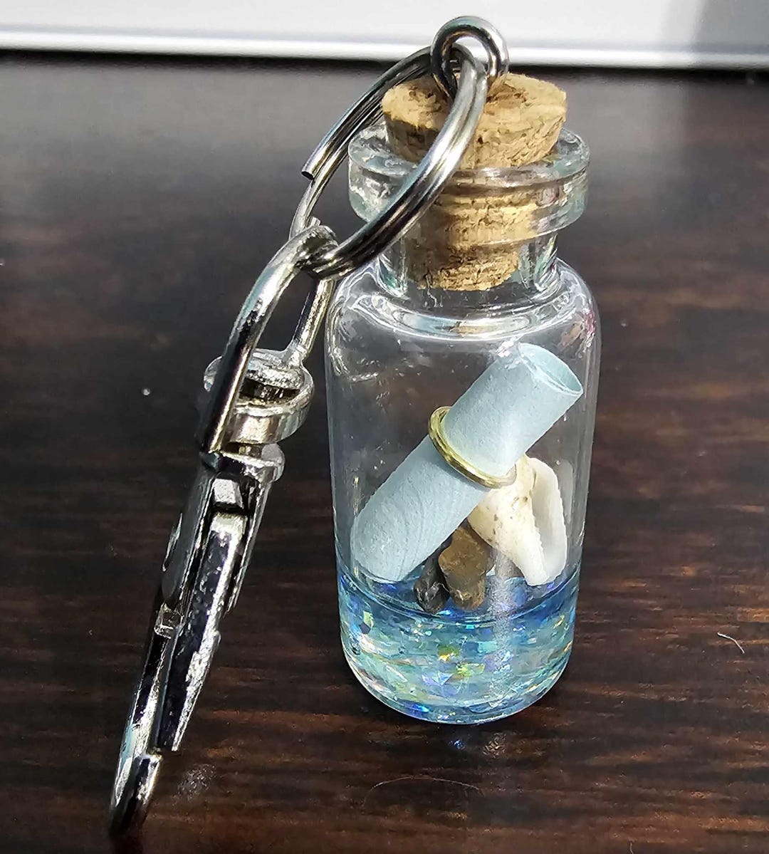 One Letter in a Bottle Zipper Pull Charm, OOAK Zipper Pull Letter in a ...