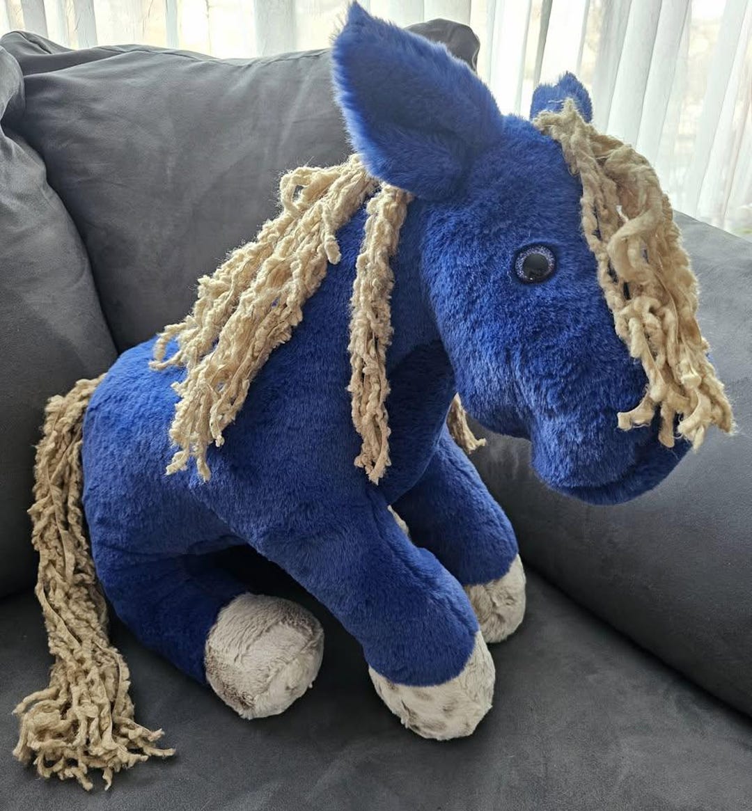 Handmade Large Plush Horse, Minky Horse, Plush Horse, Adoptable Stuffie ...