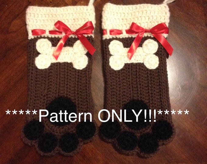 Dog Stocking Crochet Pattern Crochet Stocking Pattern Christmas ...