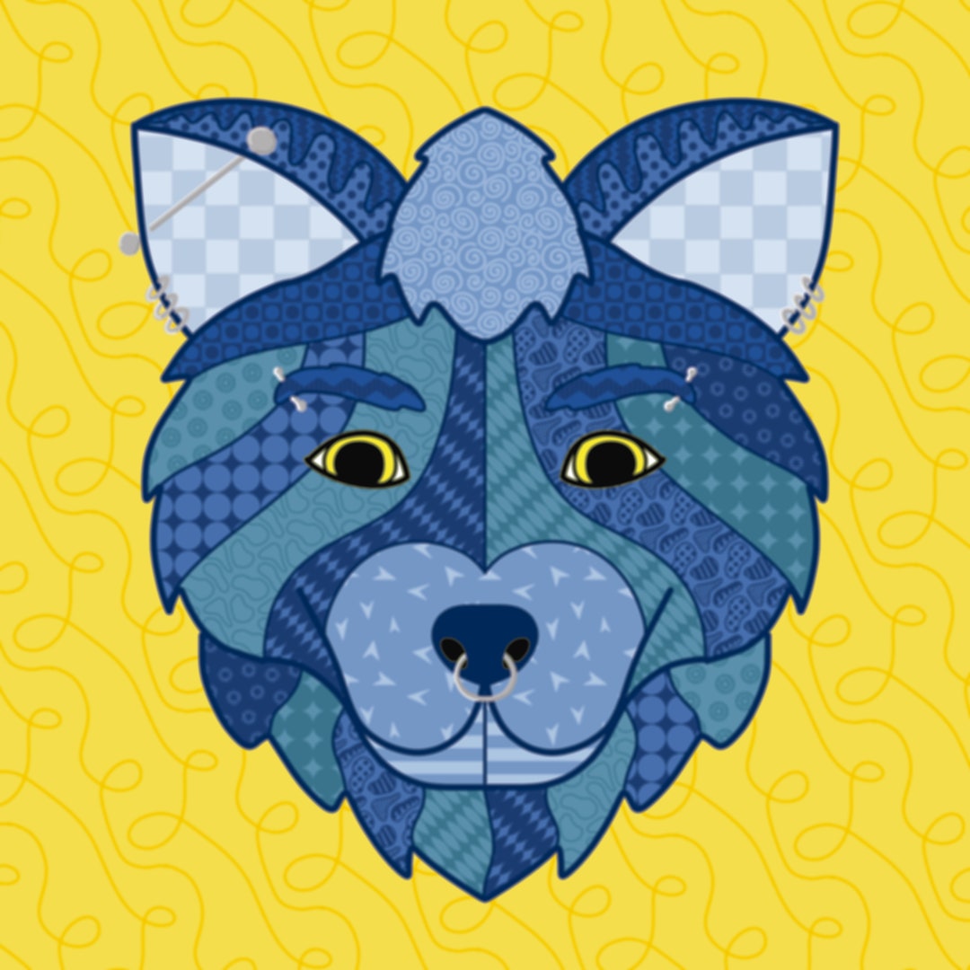 Colorful Wolf Zendoodle Art, Zentangle Art, Digital Art, Wall Art, Pop ...