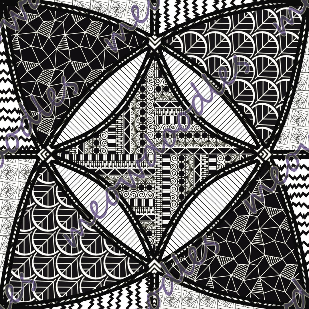 Diamond Zendoodle 12x12 Digital Artwork - Etsy