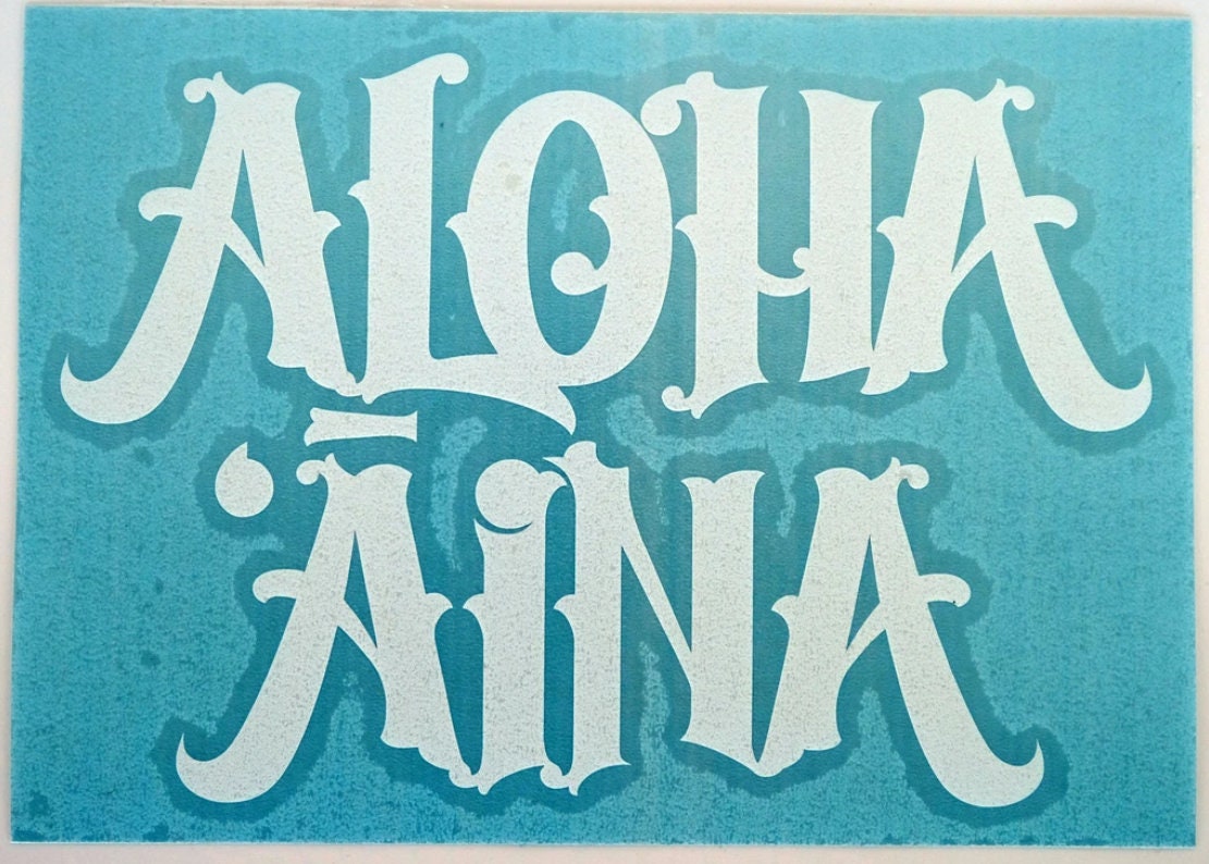 Aloha Aina Van Diecut Sticker - Etsy