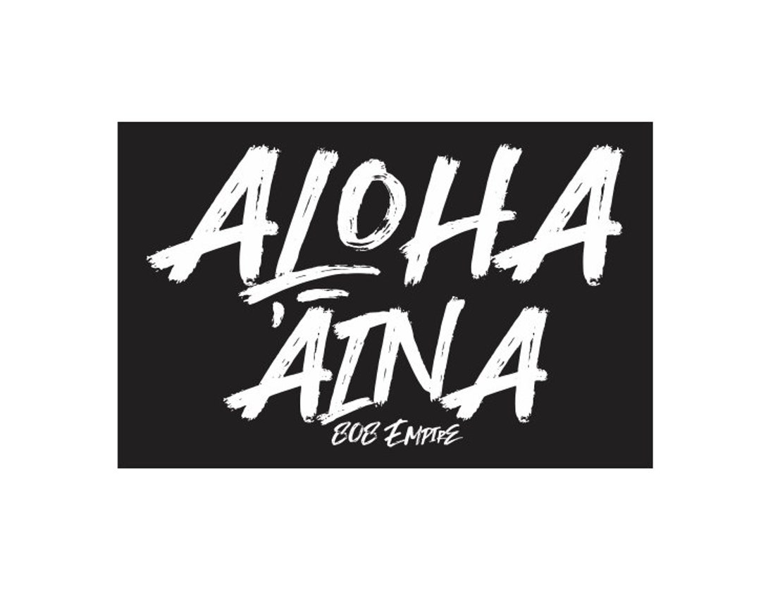 Aloha Aina Tag Screen Printed Sticker - Etsy