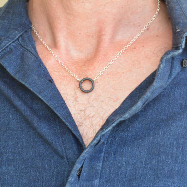 Mens Circle Pendant - Etsy
