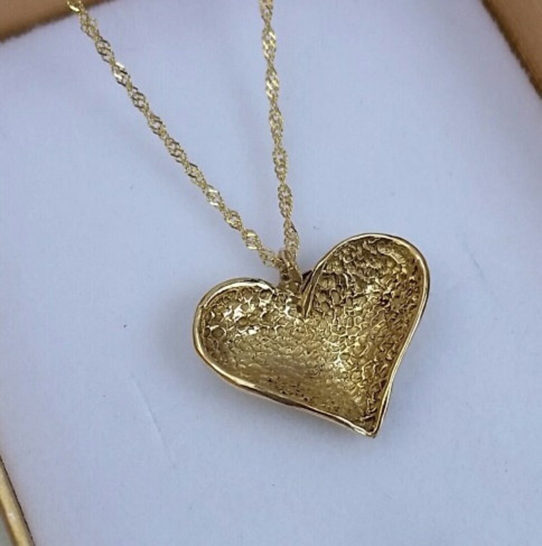 Heart Gold Pendant ,gold Small Heart Pendant ,love Gold Pendant ,dainty ...